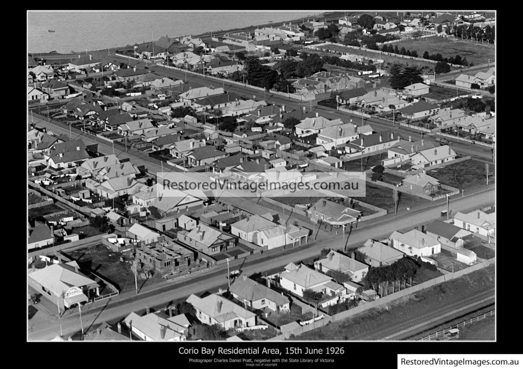 Corio Bay Residential area 15th June 1926 - maybe Rippleside - Restored ...