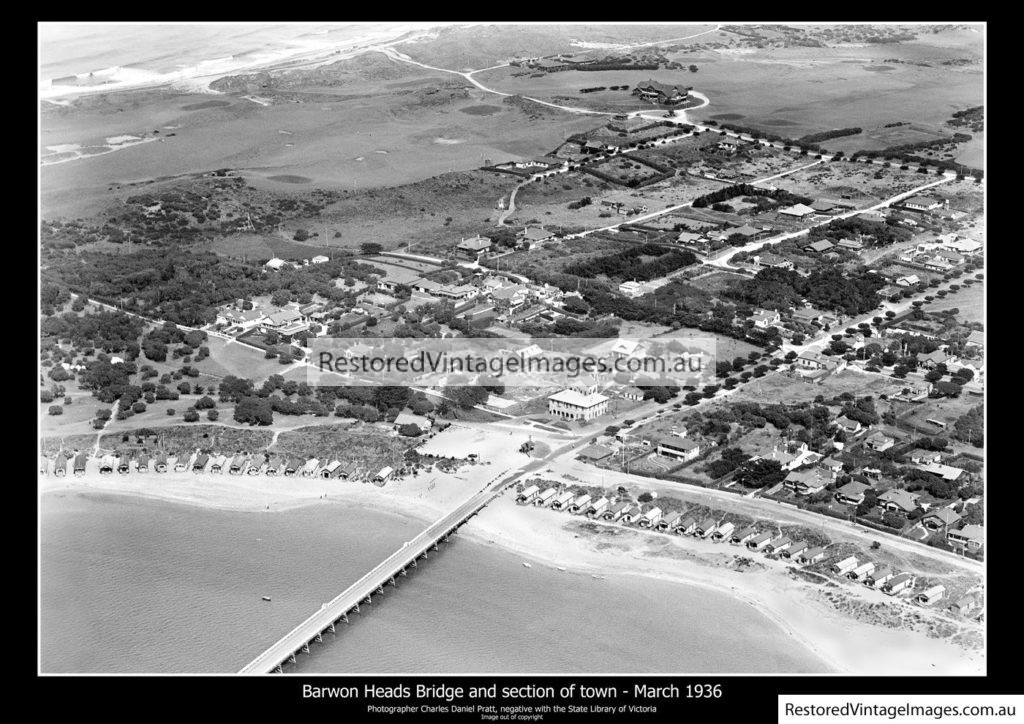 Barwon Heads and Bridge March 1936 - Restored Vintage Images