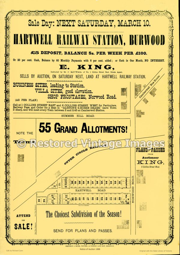 Hartwell Railway Station, Burwood 1888 - Glen Iris - Restored Vintage ...