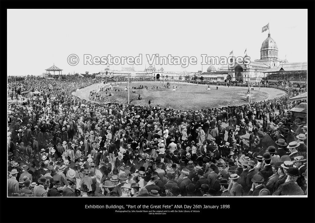 ANA Day 1898, Cycle Races at the Exhibition Buildings - Restored ...