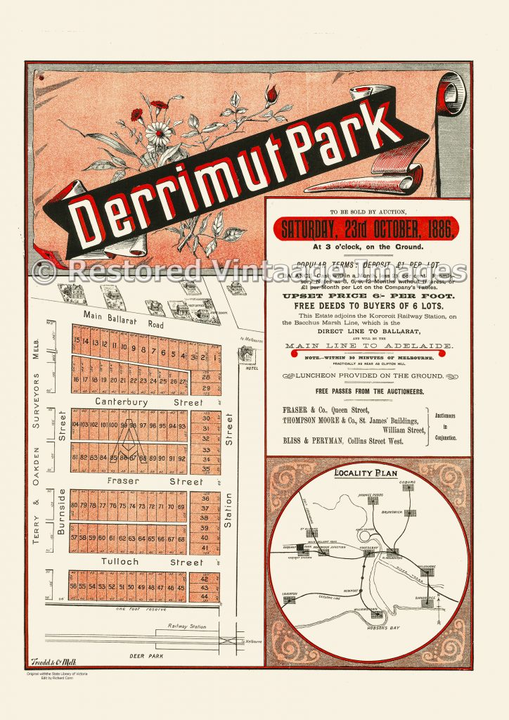 Derrimut Park 23rd October, 1886 - Deer Park - Restored Vintage Images