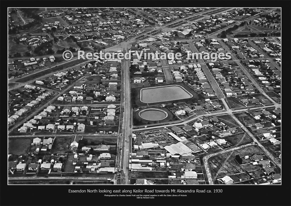 Essendon North over Keilor Road looking south east to Mt. Alexander ...