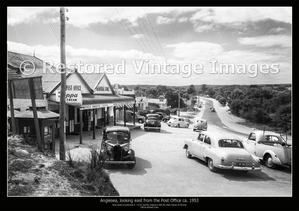 Anglesea, looking east from close to the Post Office ca. 1953 ...