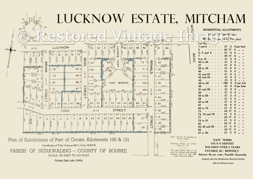 Lucknow Estate Private Sale late 1947 - Mitcham - Restored Vintage Images