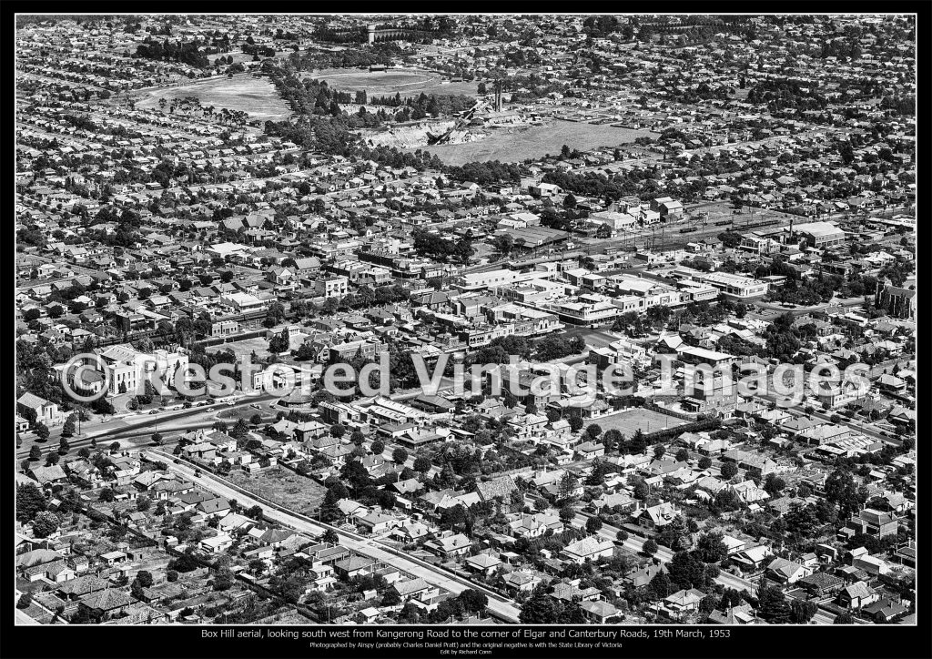 Box Hill looking south west from above Dorking Road 19th March 1953 ...